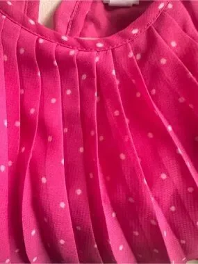 GAP | Dresses | Gap 824 Mnths Hot Pink Baby Dress With White Polka Dots ...
